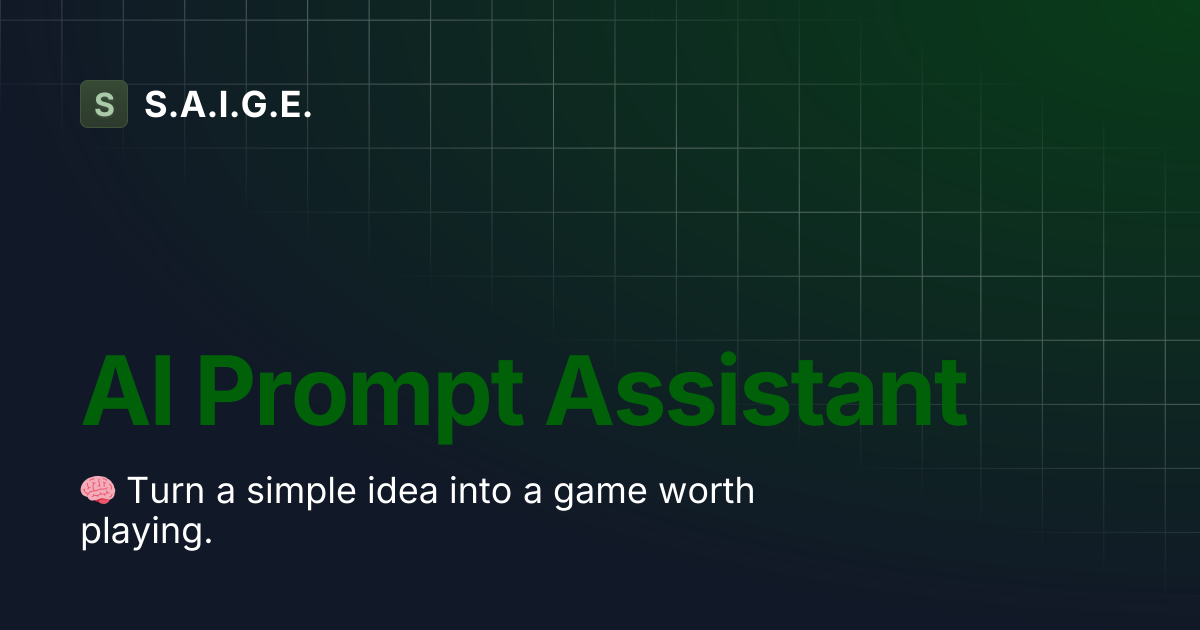 AI Prompt Assistant | S.A.I.G.E.